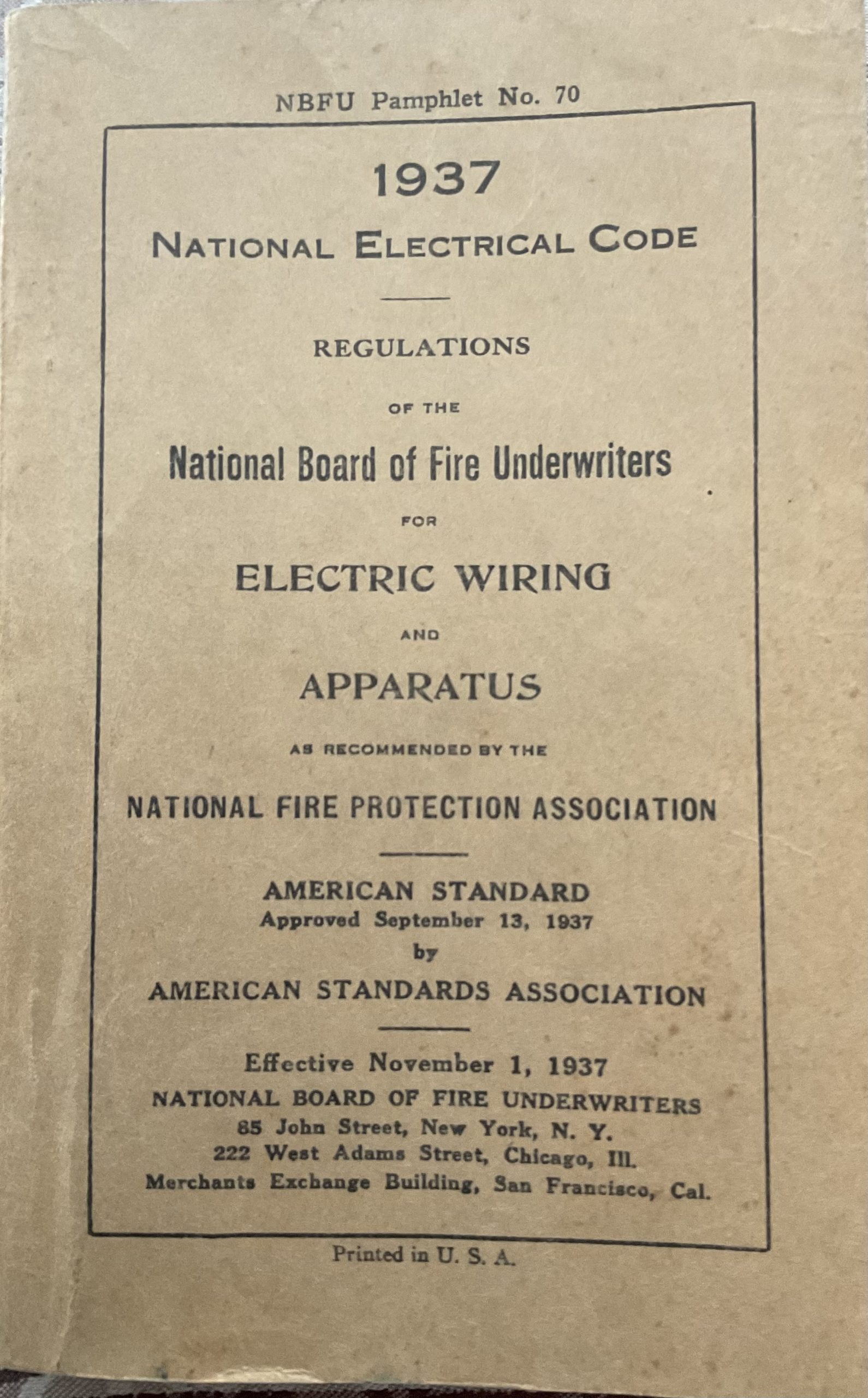 New York Electrical Inspection Agency Seeks Vintage National Electrical ...